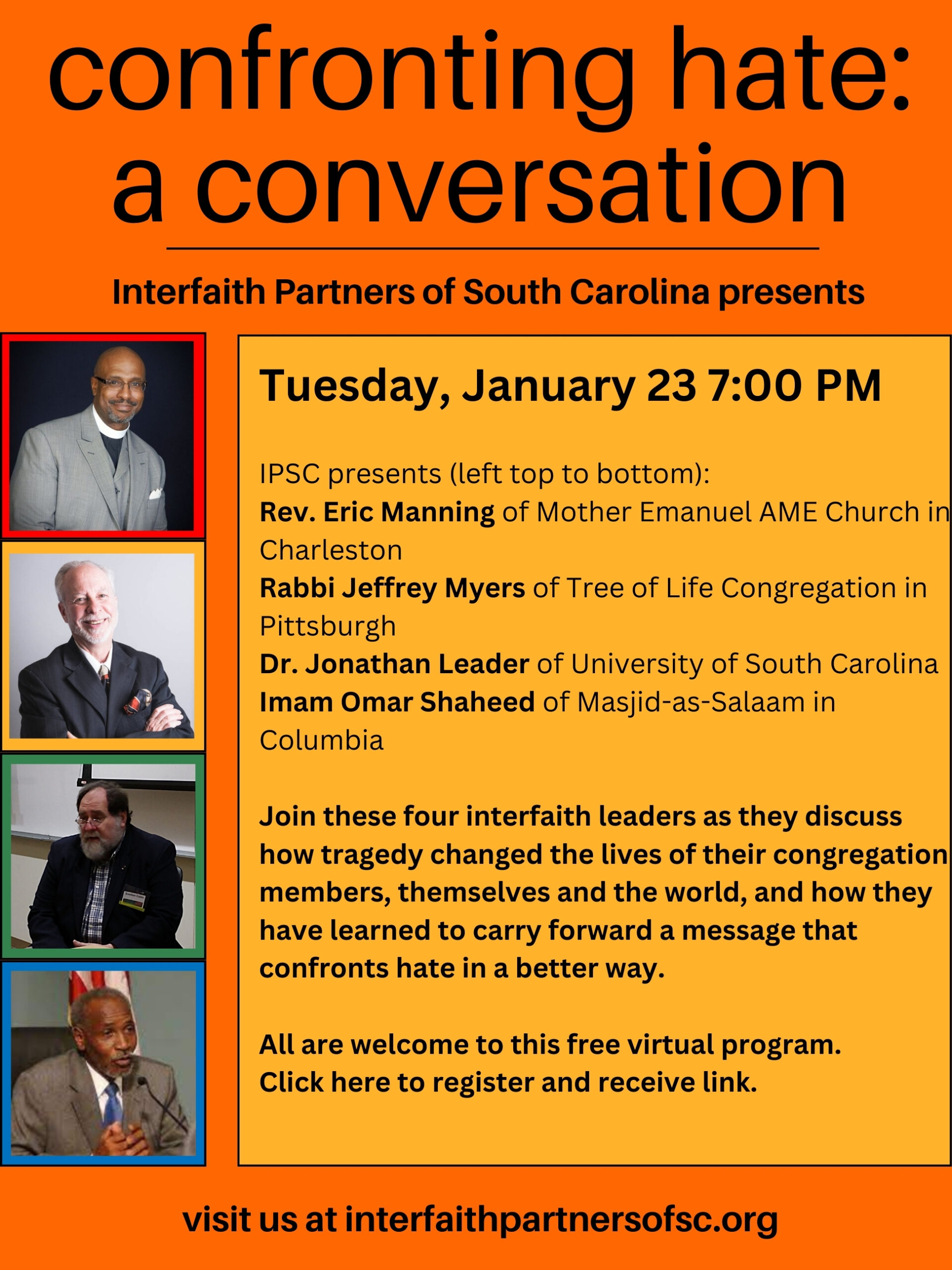 Interfaith Partners of South Carolina – diversity in belief – unity in ...